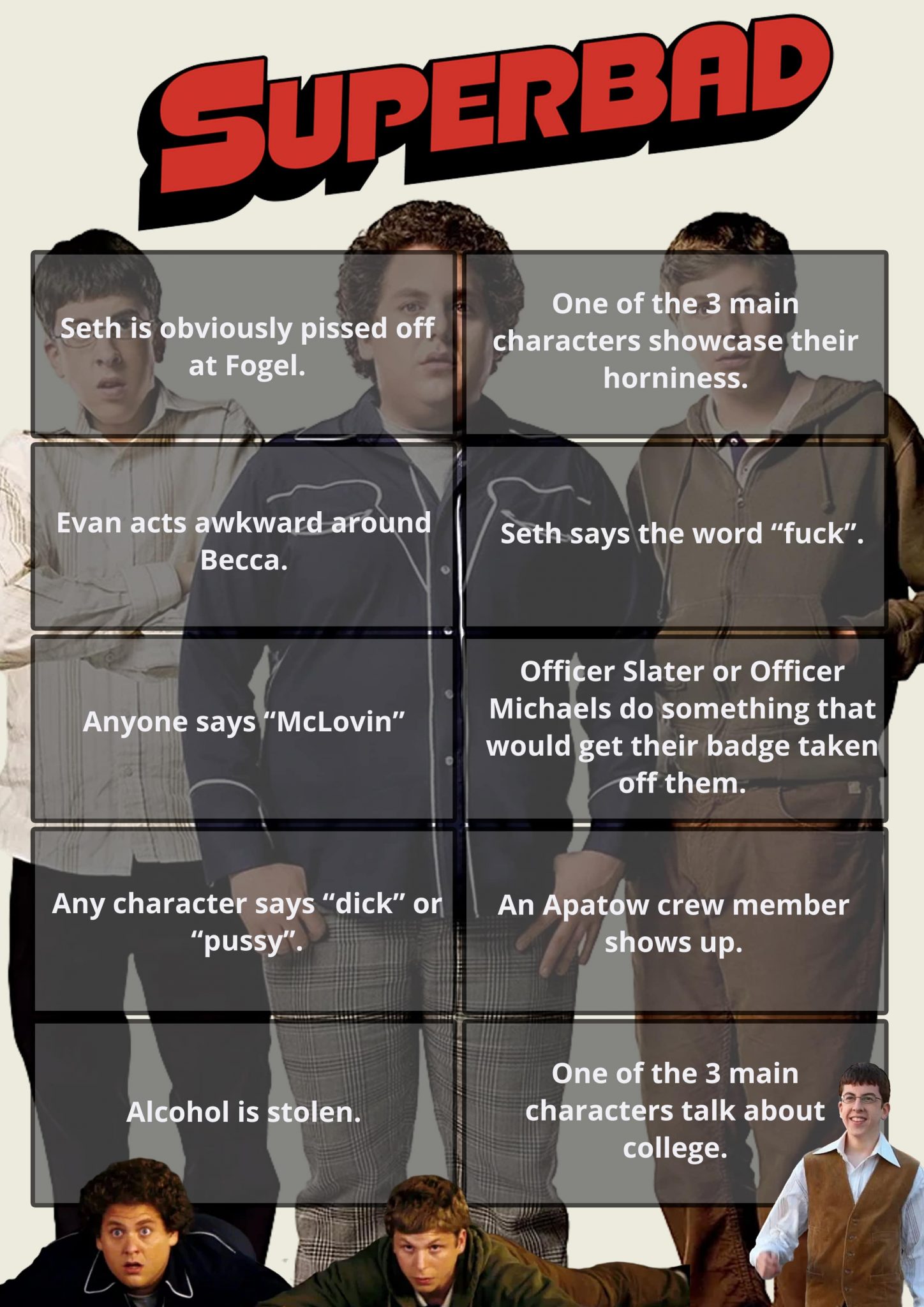 Superbad Drinking Game (people don't forget!)